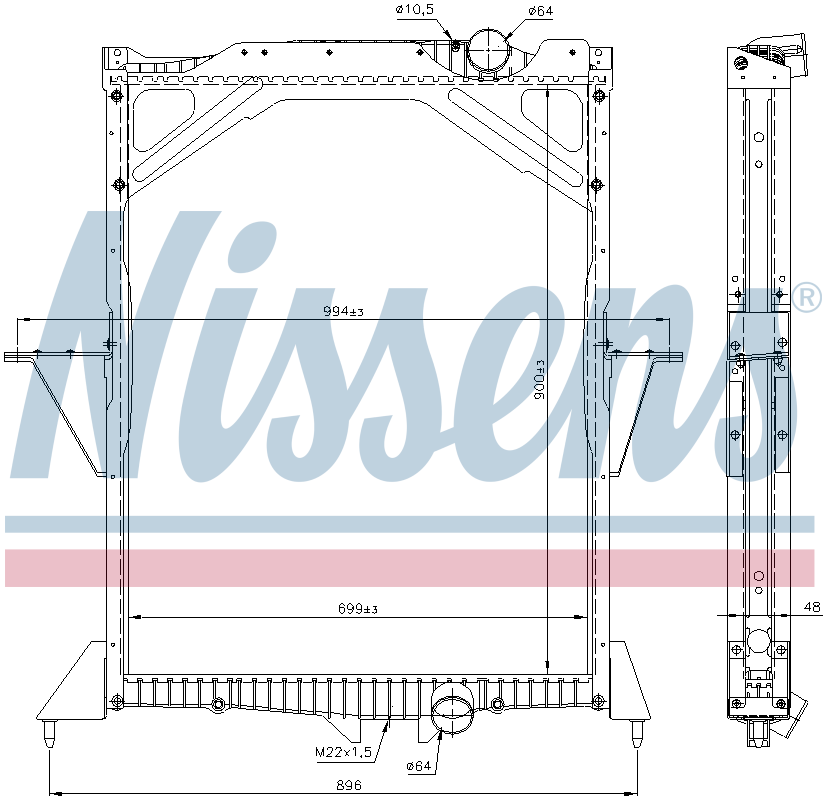 Nissens Engine Coolant Radiator 65466A - ARKS4Cooling.com