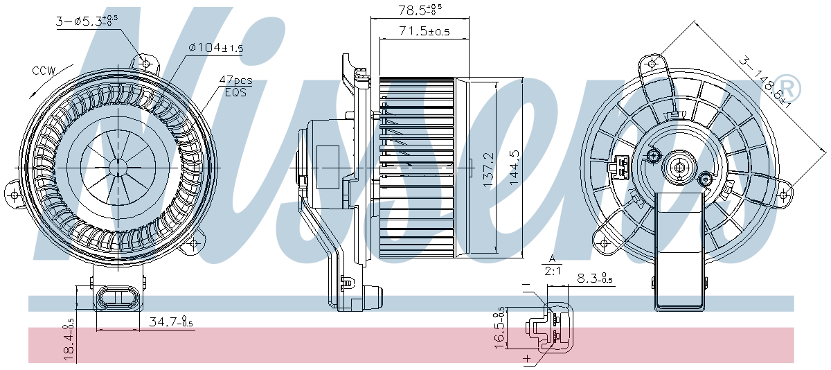 Nissens Cabin Fan Blower Motor 87585 – ARKS4Cooling.com