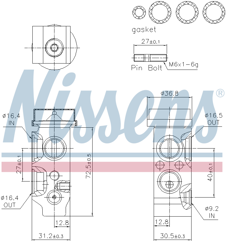 Nissens Aircon Expansion Valve 999544 - ARKS4Cooling